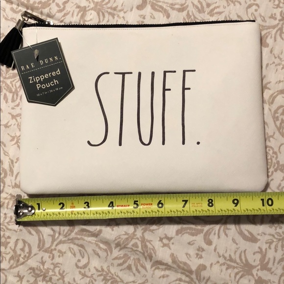 Rae Dunn | Bags | Rae Dunn Zippered Bag Stuff Offers Welcome | Poshmark